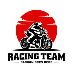 Super bike racing logo Royalty Free Vector Image