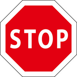 Stop sign traffic symbol rules Royalty Free Vector Image