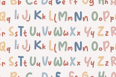 Alphabet seamless pattern background Royalty Free Vector