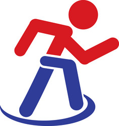 Prosthetic leg logo template design Royalty Free Vector