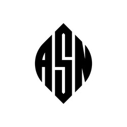 Asn logo letter design Royalty Free Vector Image
