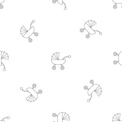 Baby carriage pattern seamless Royalty Free Vector Image