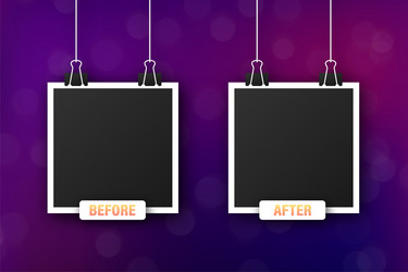 Colorful before and after frames Royalty Free Vector Image