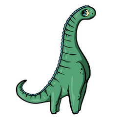 Cartoon barapasaurus dinosaur character Royalty Free Vector