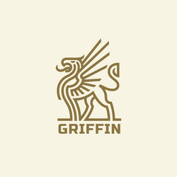 Griffin coat arms logo icon Royalty Free Vector Image