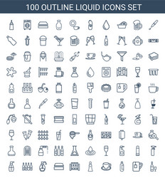 5 liquid icons Royalty Free Vector Image - VectorStock