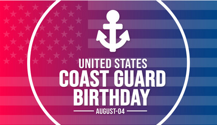 Us coast guard birthday background template Vector Image