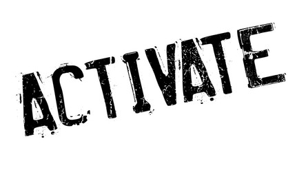Activate rubber stamp Royalty Free Vector Image