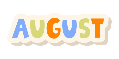 August Month Clipart