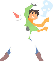 Snowman Throwing a Snowball Vector Images (over 100)