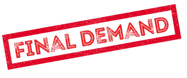 Final demand rubber stamp Royalty Free Vector Image