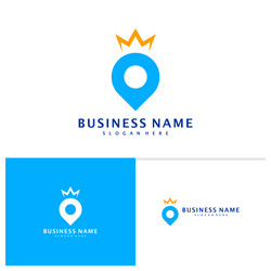 King point logo template creative Royalty Free Vector Image