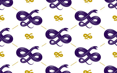Repeat snakes seamless pattern tiling endless Vector Image