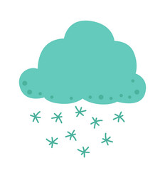 Rain cloud with raindrop weather Royalty Free Vector Image