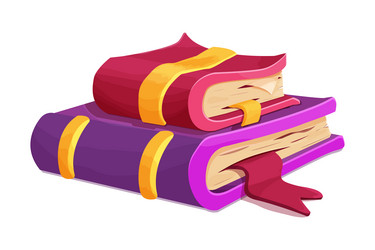 Magic book game icon asset in cartoon style Vector Image
