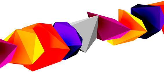 3d low poly triangle design elements Royalty Free Vector