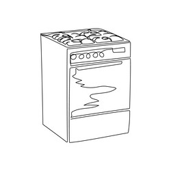 Gas Stove Line Drawing Vector Images (over 140)