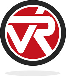 Modern v r logo initial designs template Vector Image