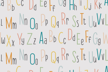 Alphabet seamless pattern background Royalty Free Vector
