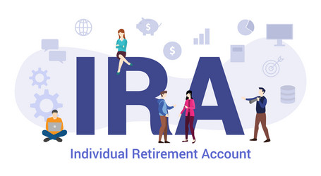 Ira individual retirement account concept Vector Image