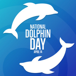 National dolphin day april 14 holiday concept Vector Image