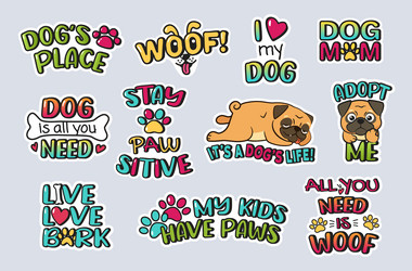 Pet Slogans Vector Images (over 2,500)