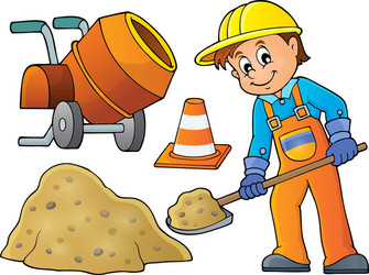 Construction worker theme image 3 Royalty Free Vector Image