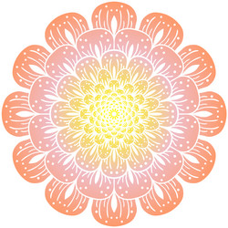 Flower color mandala pattern Royalty Free Vector Image