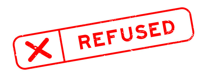 Grunge green refused word rubber seal stamp Vector Image