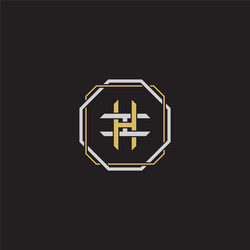 Ih initial letter overlapping interlock logo Vector Image
