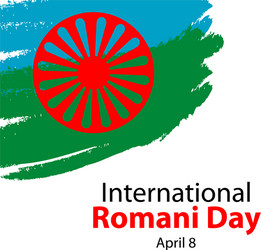 International romani day template design Vector Image