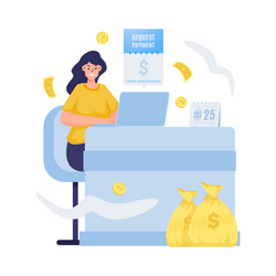 Getting salary payment Royalty Free Vector Image