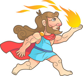 Ancient greek god prometheus Royalty Free Vector Image