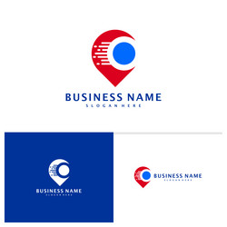 Fast point logo template creative Royalty Free Vector Image