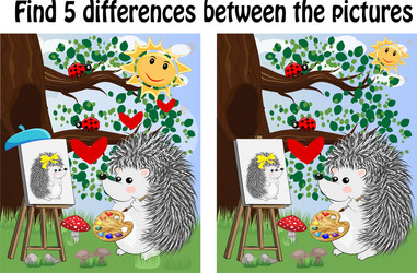 Find differences between pictures Royalty Free Vector Image