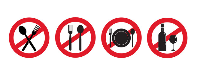 Food ban sign Royalty Free Vector Image - VectorStock