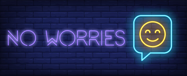 Scared emoticon neon sign Royalty Free Vector Image