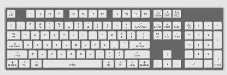 Computer keyboard Royalty Free Vector Image - VectorStock