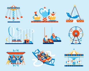 Carousel amusement park element Royalty Free Vector Image