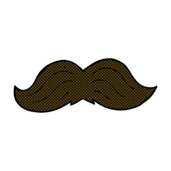 Comic cartoon ginger mustache Royalty Free Vector Image