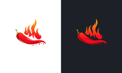 Hot chili logo designs concept fire Royalty Free Vector