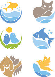 Cartoon pets collection Royalty Free Vector Image