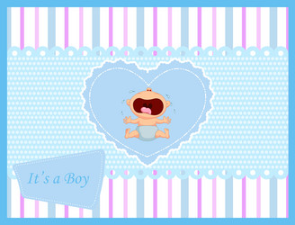 Baby crying card Royalty Free Vector Image - VectorStock
