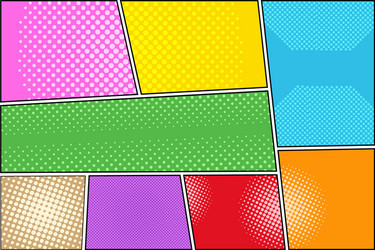 Empty comic book template background design Vector Image