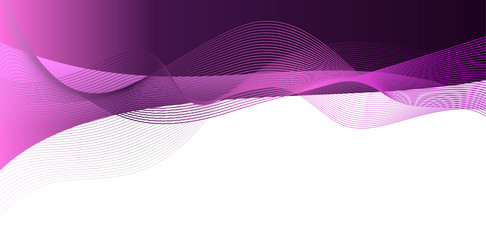 Elegant dark purple wavy background with white Vector Image
