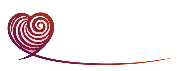 Symbol stylized heart Royalty Free Vector Image