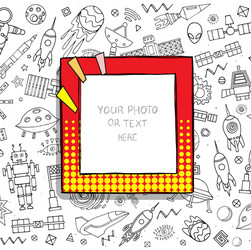 Decorative photo frames template set Royalty Free Vector