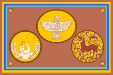 Flag of central province is the provinces sri Vector Image