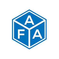 Afa letter logo design on black background Vector Image