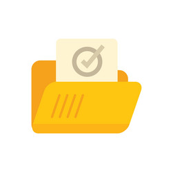 Quality folder icon flat document file Royalty Free Vector